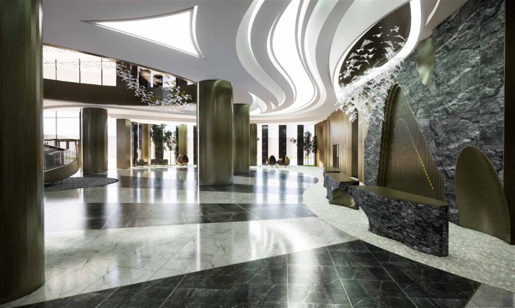 Main Lobby at Koi Resort – Context Inspires Creativity