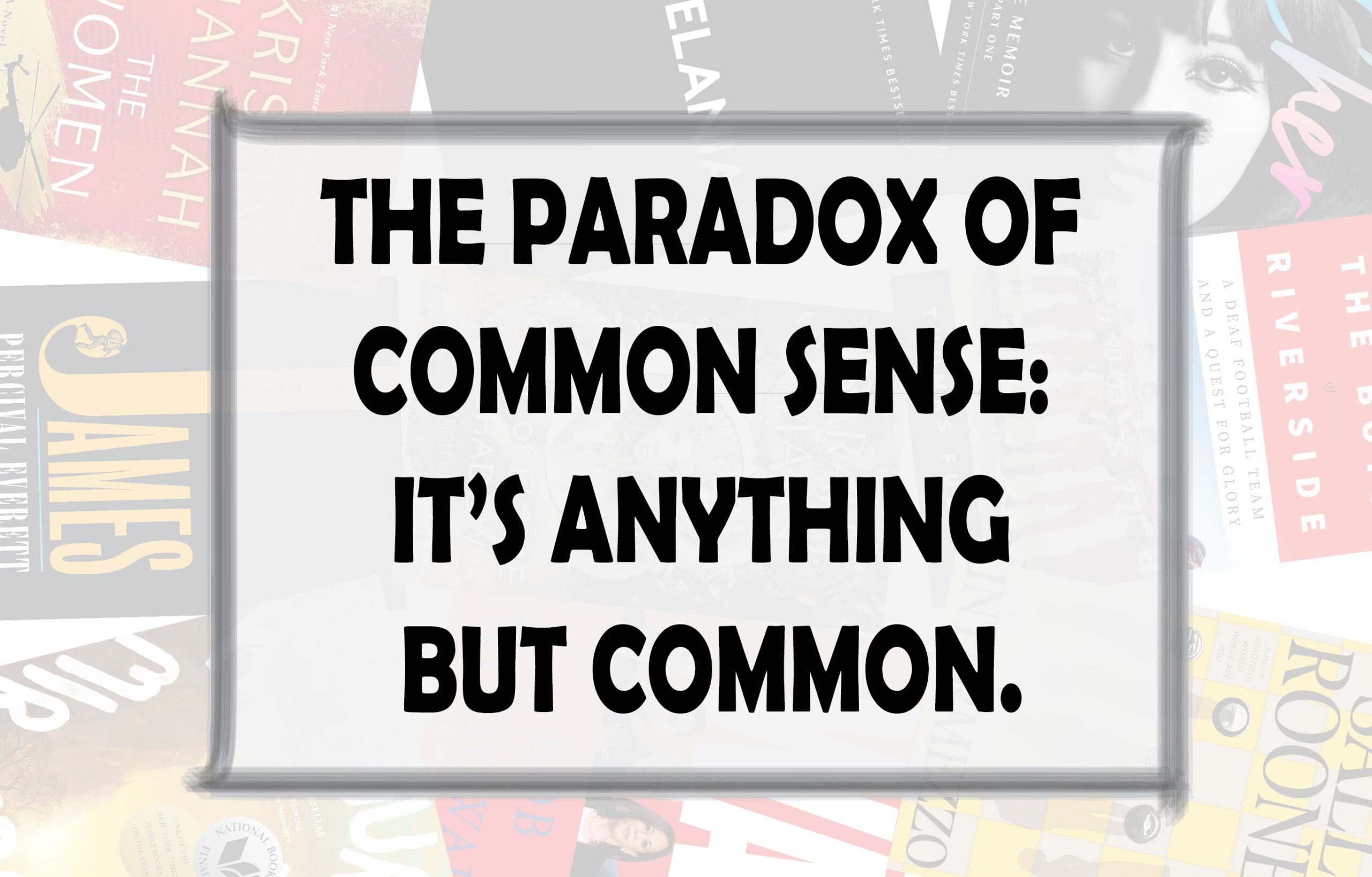 What are signs of lacking Common Sense? - TheeAe Architects